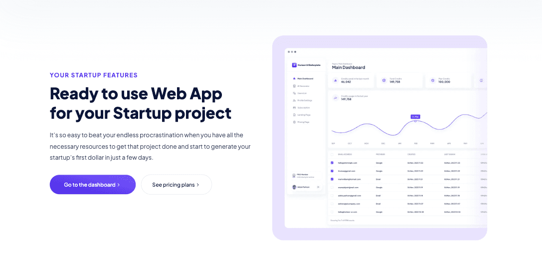 Tailwind CSS Call-to-actions - Horizon UI Boilerplate Documentation